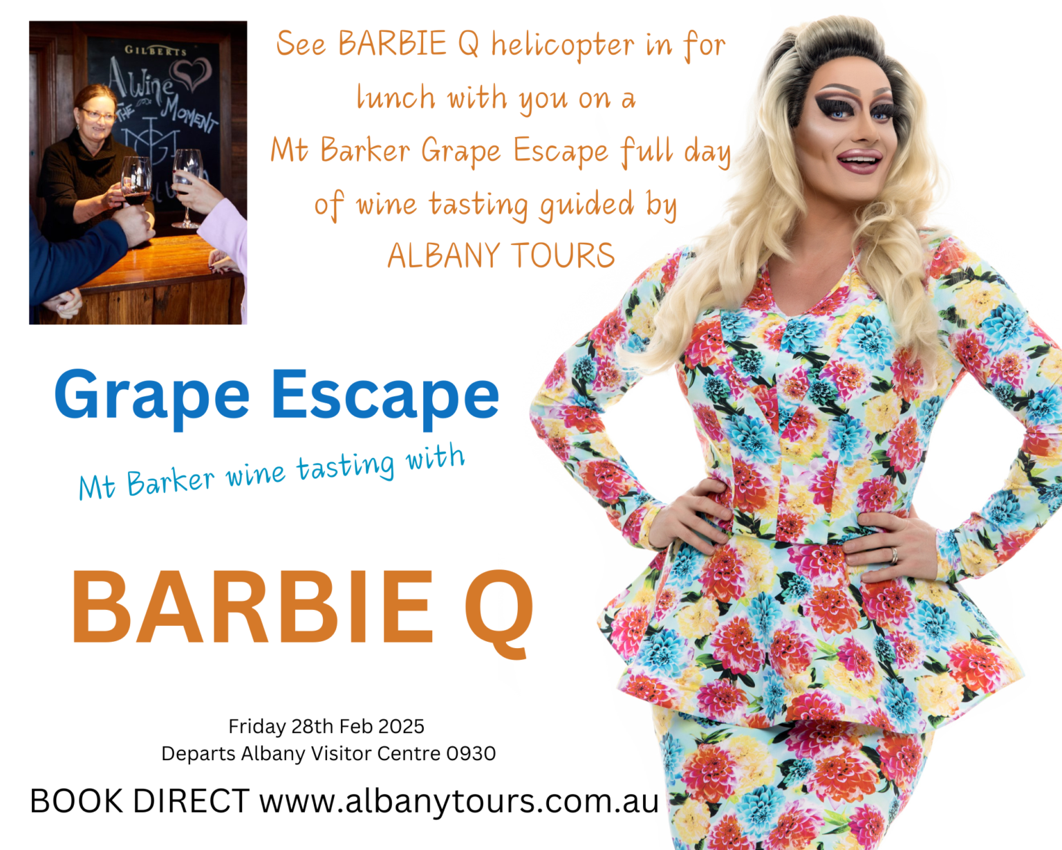 Albany Pride Festival: Barbie Q on a Grape Escape | Australia's South West